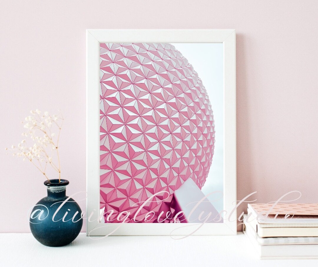 Epcot Pastel Highlights in Pink Digital Print - Etsy