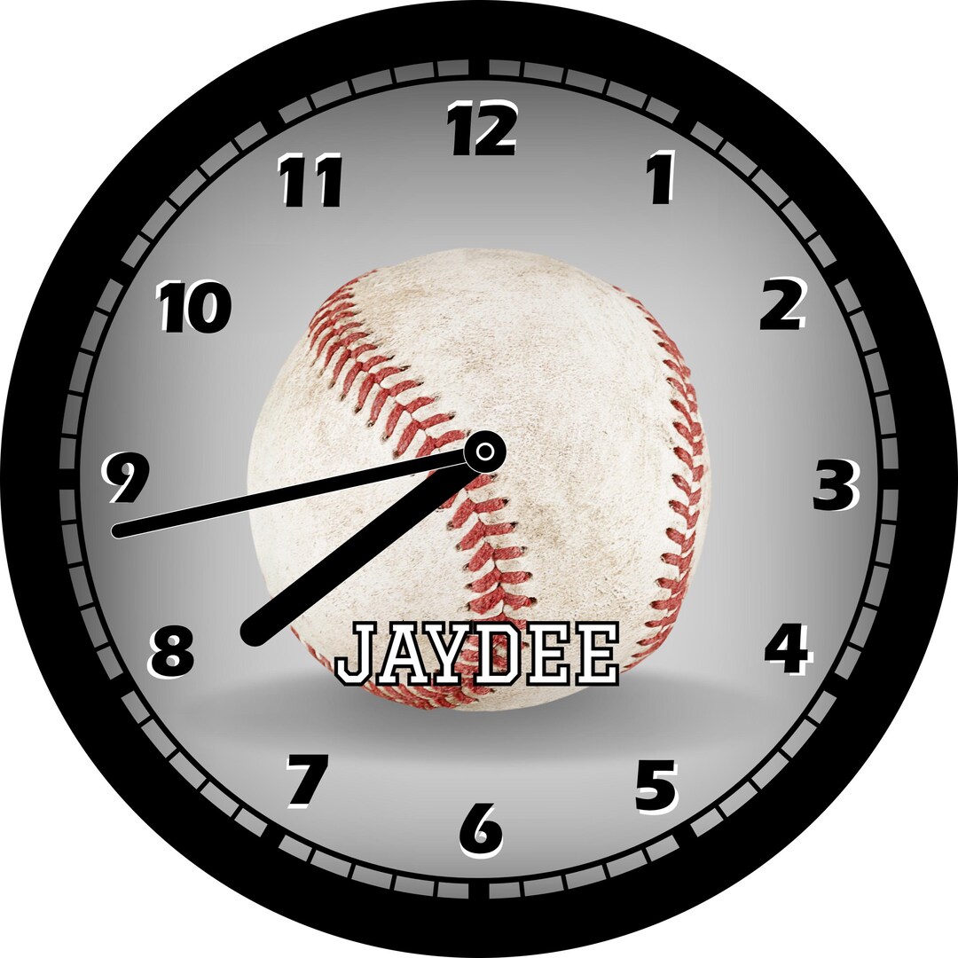 Personalized Baseball Wall Clock - Etsy