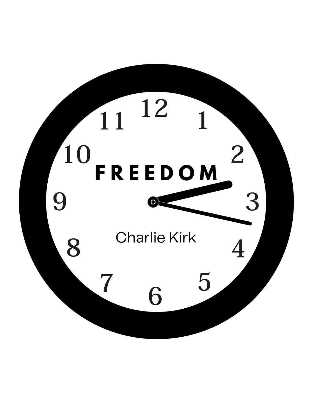 Personalized Freedom Charlie Kirk Clock - Etsy