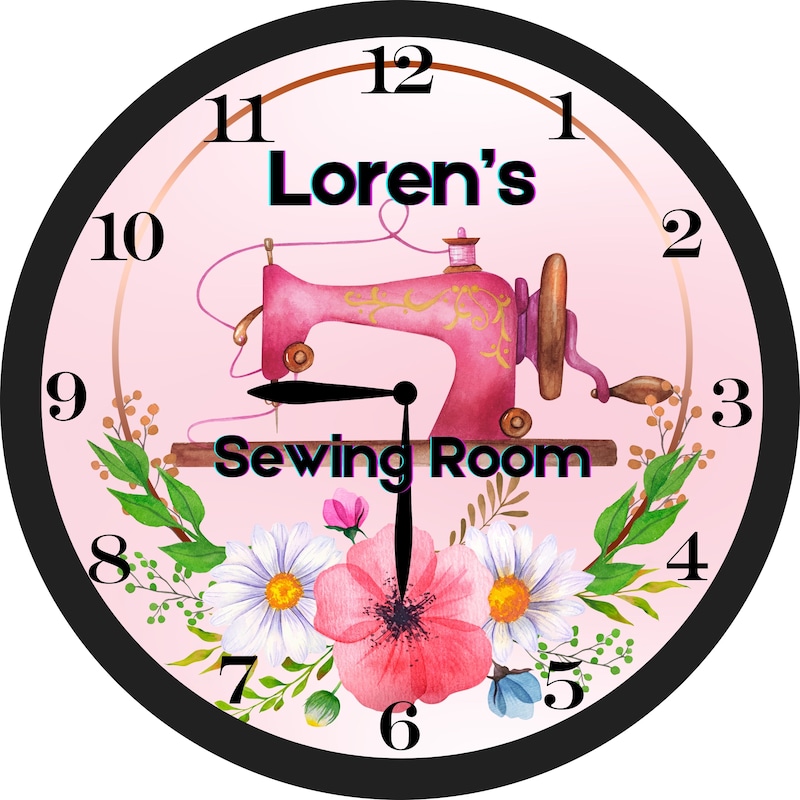Sewing Room Clock - Etsy
