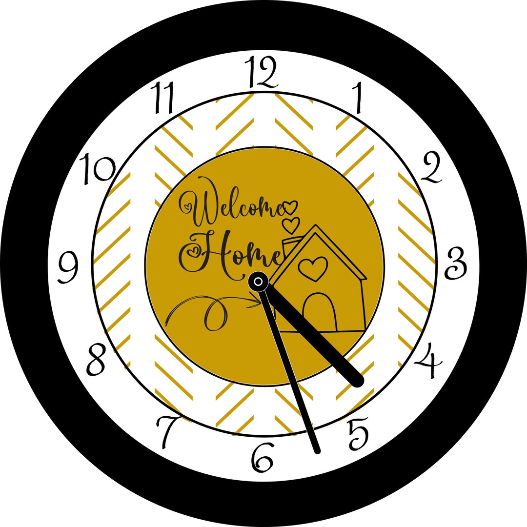 Personalized Brown Welcome Home Wall Clock - New Home Clock - Etsy