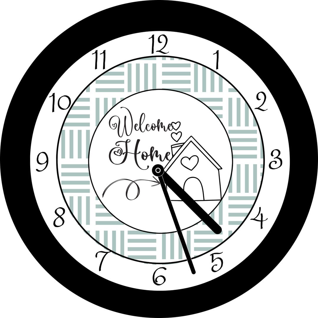 Personalized Mint Green Welcome Home Wall Clock - New Home Clock - Etsy