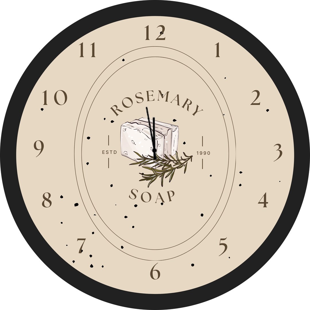 Personalized Bathroom Wall Clock - Soap - Etsy