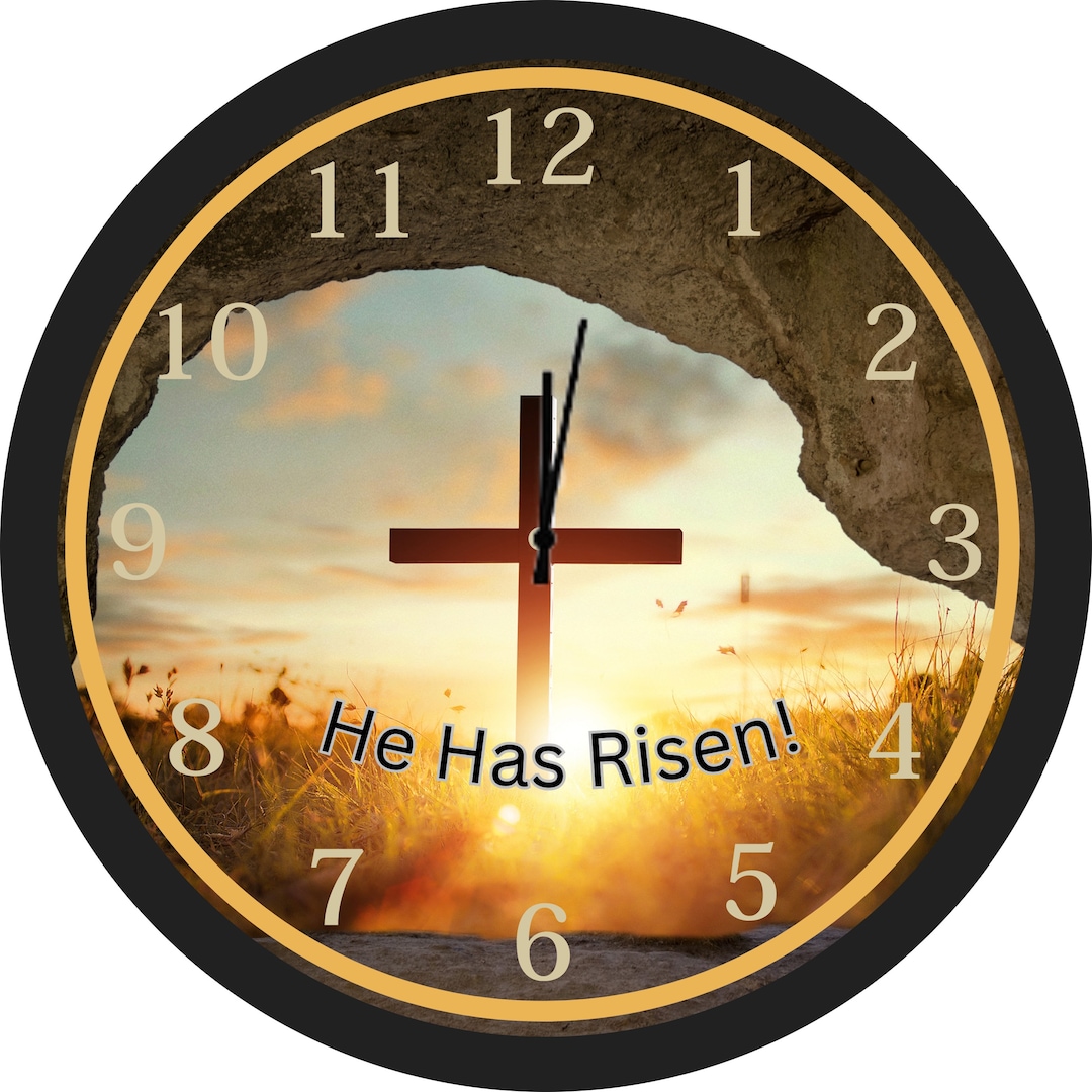 Personalized Religious Wall Clock - Cross - Etsy