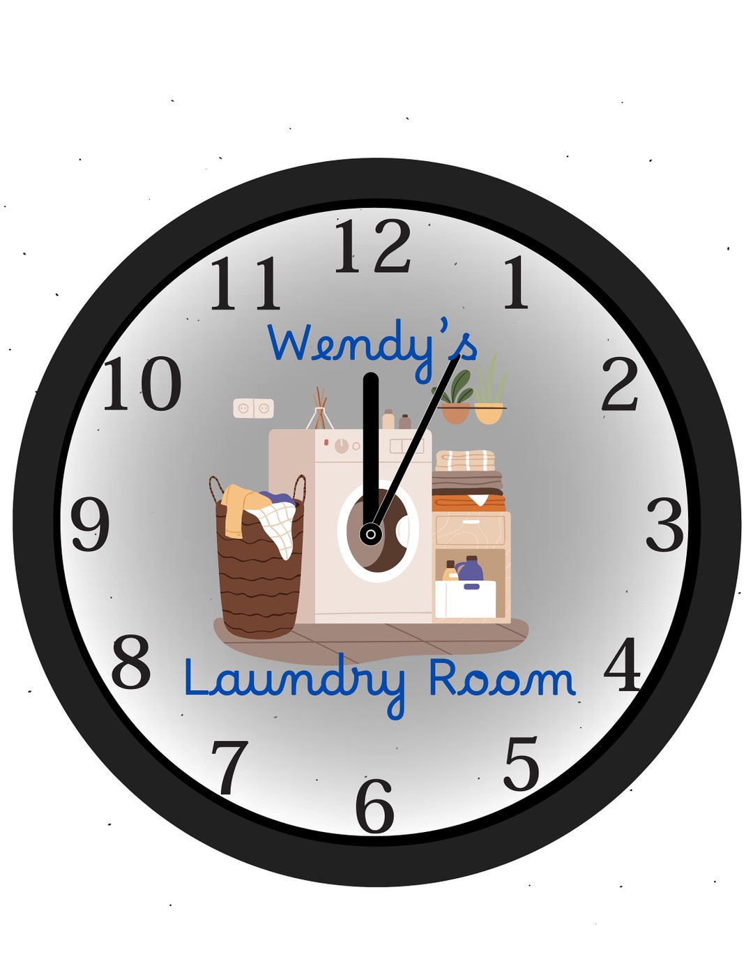 Personalized Laundry Room Wall Clock - Etsy