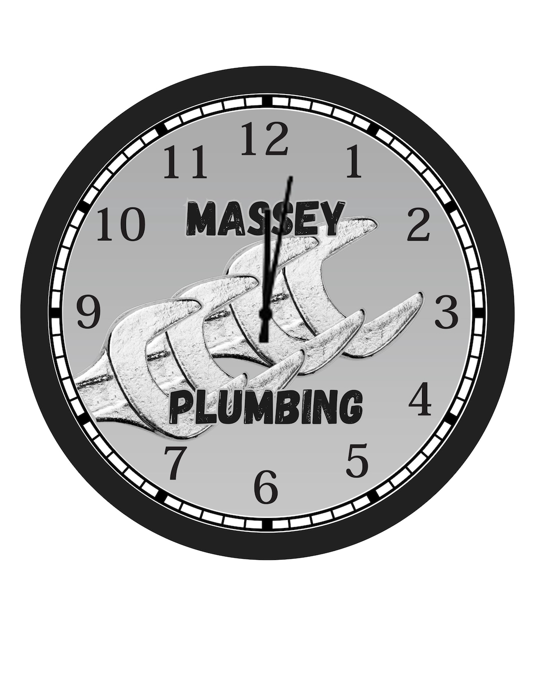 Personalized Wrench Wall Clock - Workshop - Plumbing - Etsy