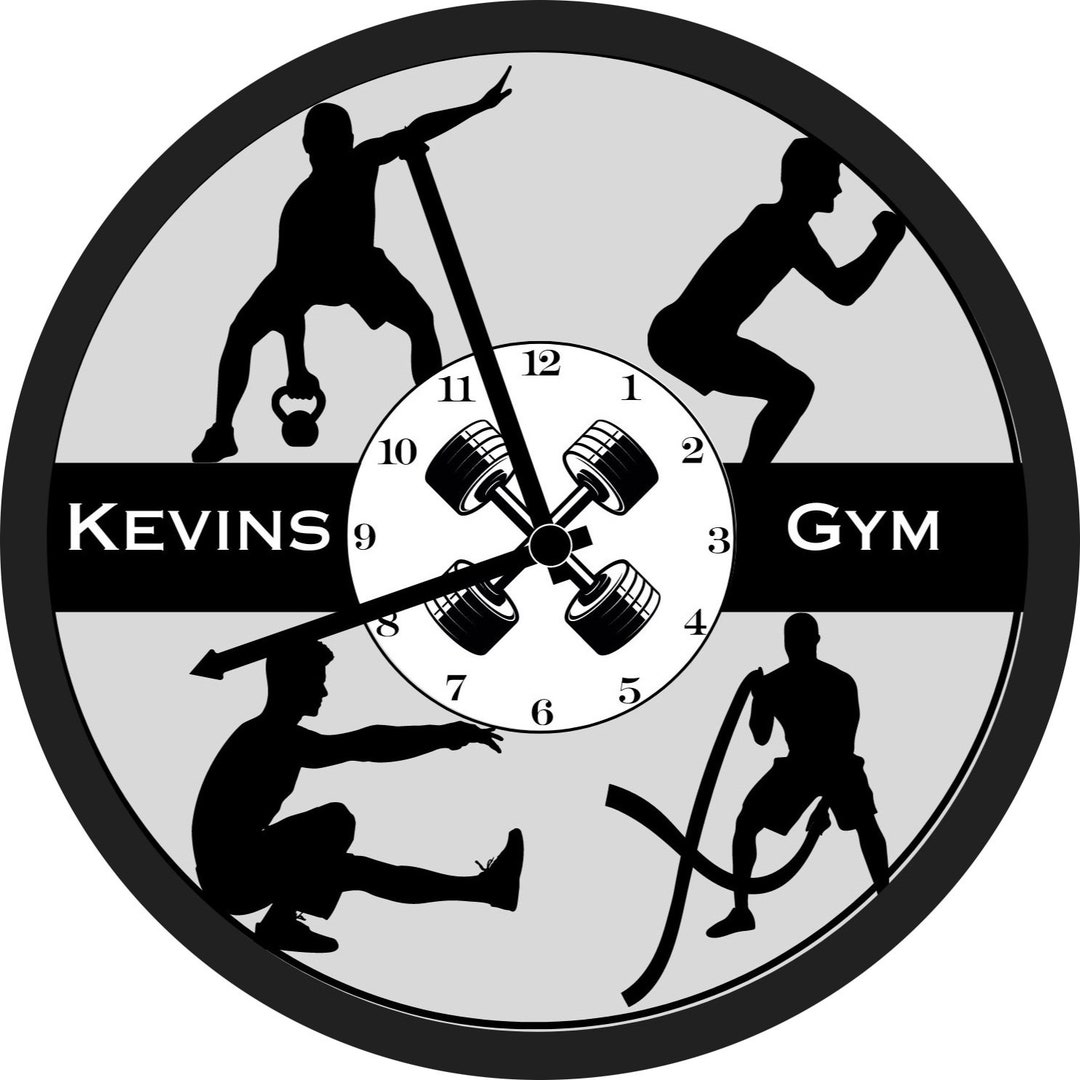 Personalized Workout Clock Wall Clock - Gym - Etsy
