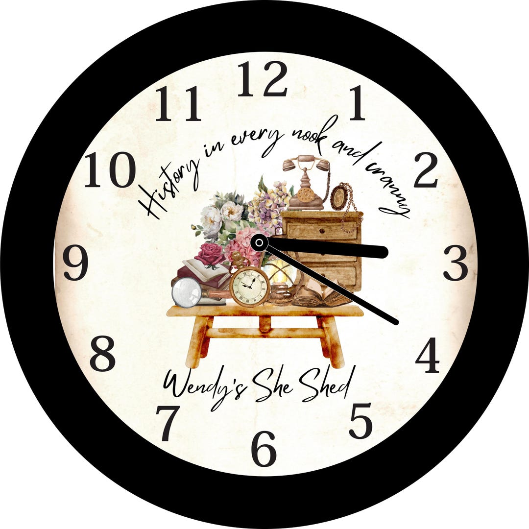 Personalized She Shed Clock, Antique Inspired She Shed Clock - Etsy