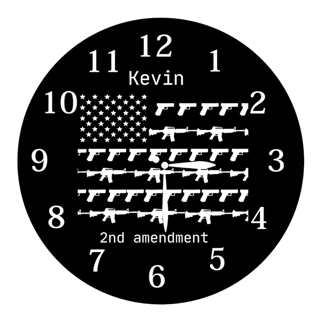 Personalized Gun Wall Clock - Man Cave - Etsy