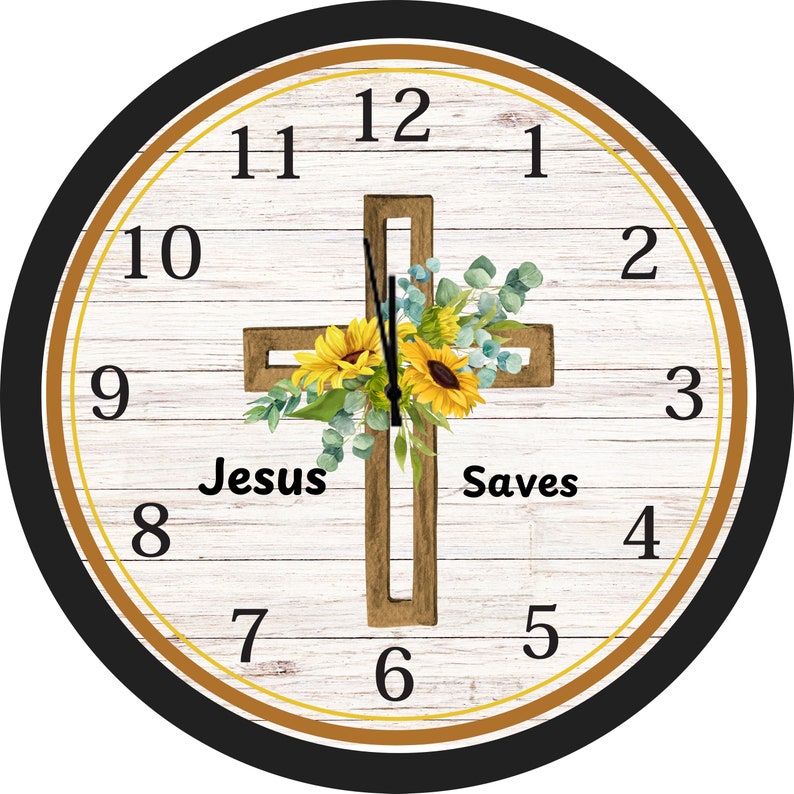 Personalized Religious Wall Clock - Cross - Etsy