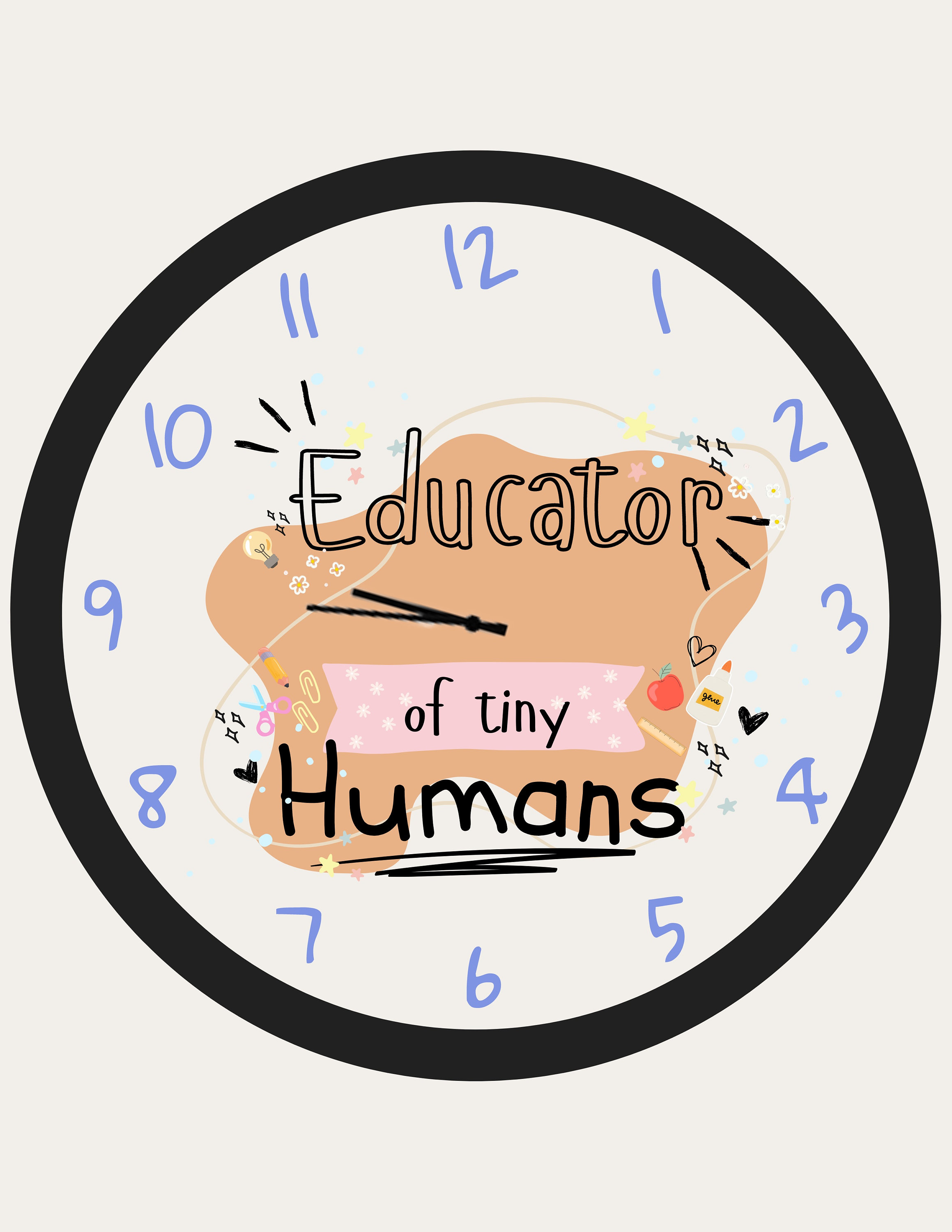Personalized Teacher Wall Clock Classroom - Etsy