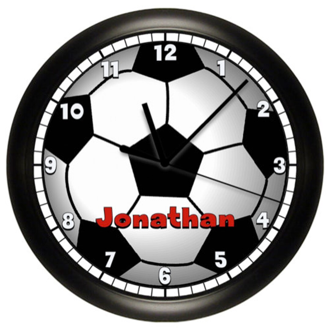 Personalized Soccer Wall Clock - Sports - Etsy