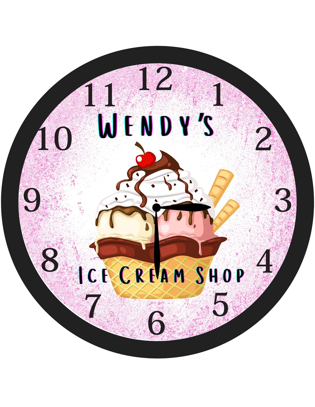 Personalized Ice Cream Wall Clock - Etsy
