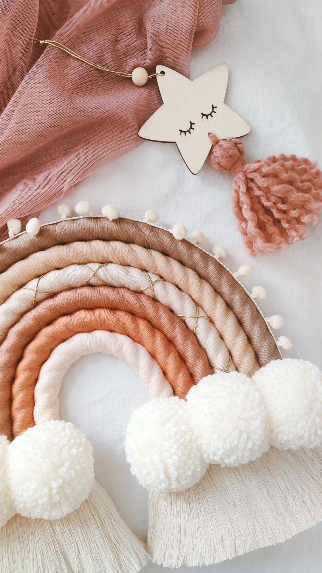 Macrame Rainbow / Babyroom Decor / Rainbow Decor / Nursery Rainbow ...