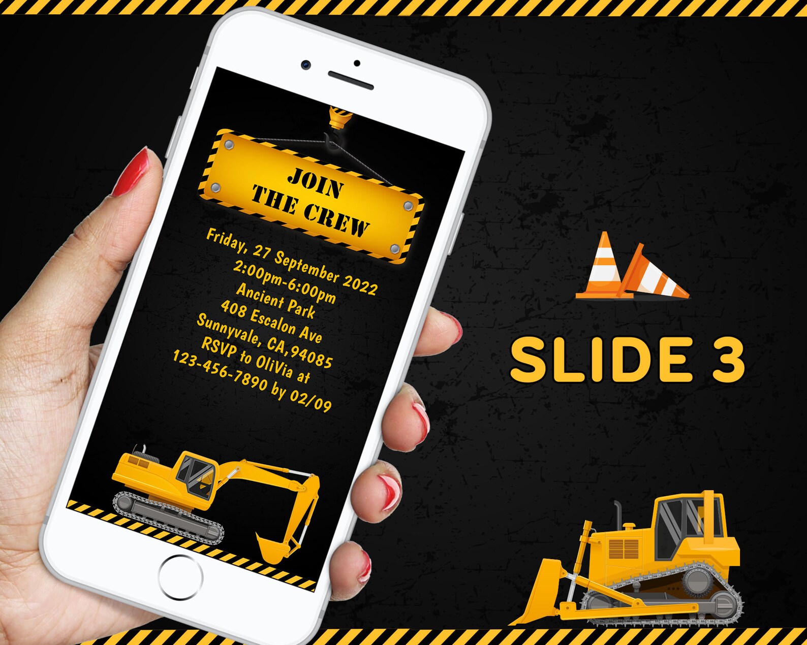 Construction Invitation Construction Birthday Invitations - Etsy