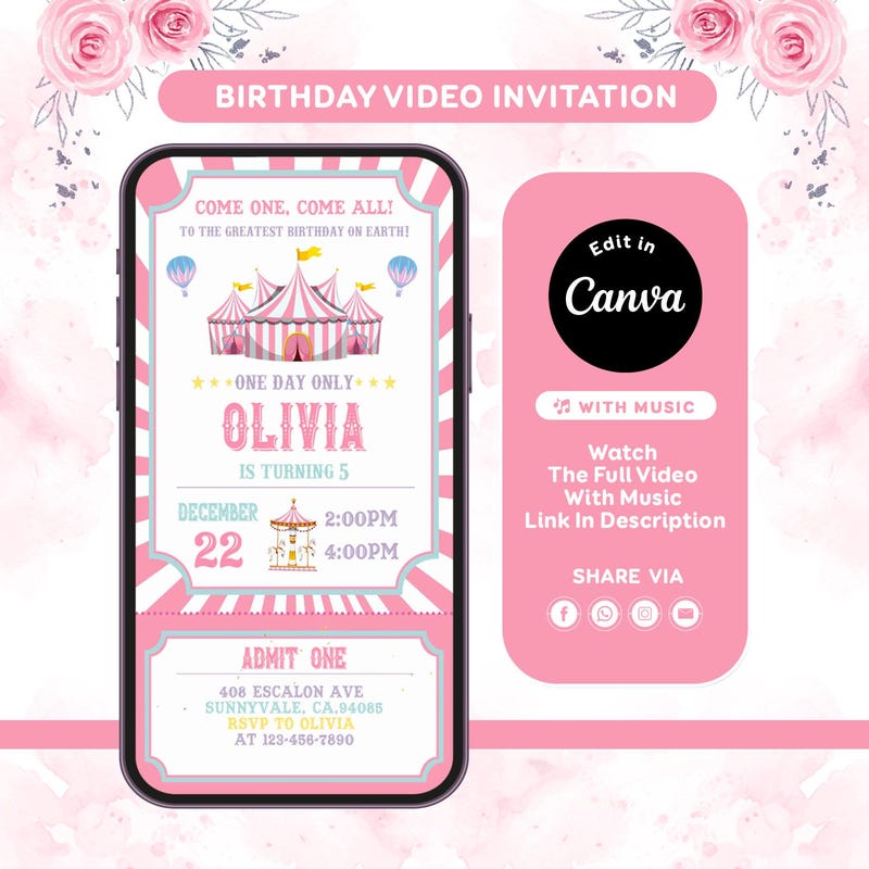 Carnival Live Invitations - Etsy