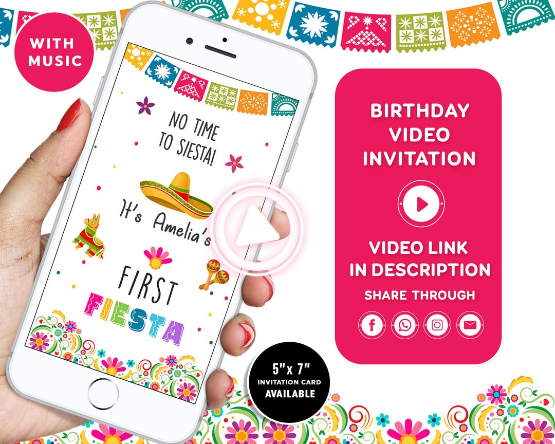 Fiesta Birthday Invitation Fiesta Invitation First Fiesta Invite ...