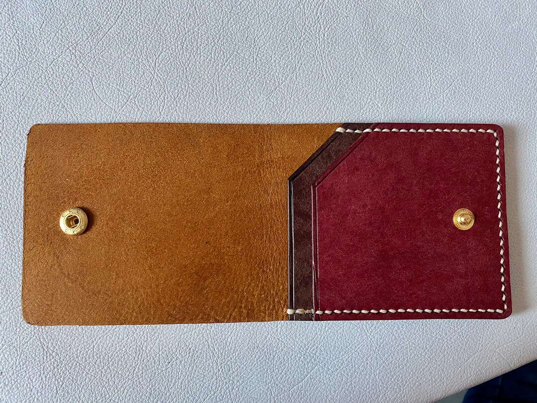 Hand-made Leather Card Wallet - Etsy