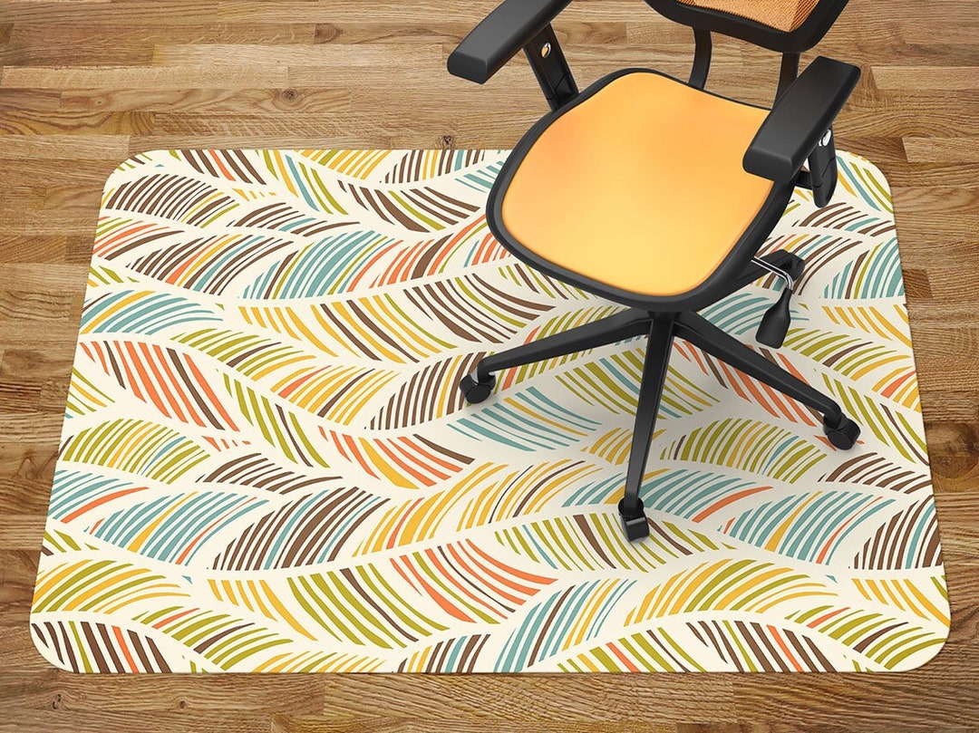 Chair Vinyl Mat, Colorful Abstract Chair Mat, Chair Mat, Office Vinyl ...