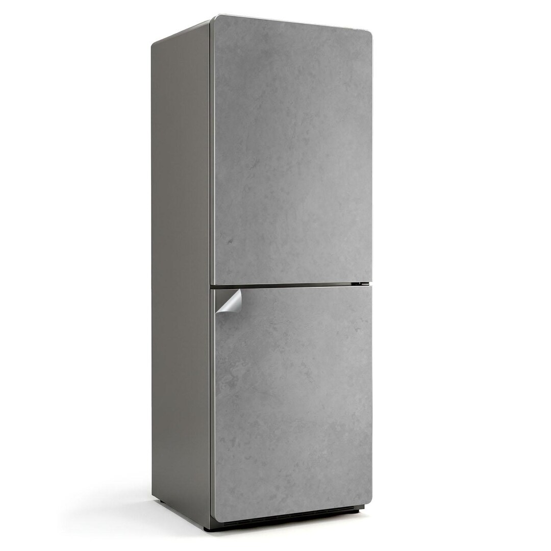 Natural Stone Texture Refrigerator Wrap, Gray Fridge Sticker ...