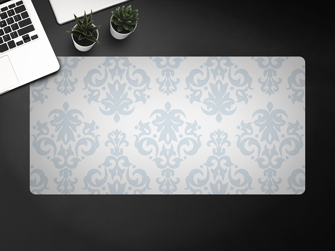 Desk Vinyl Mat Vintage Glamour Grey Desk Mat Keyboard Pad - Etsy