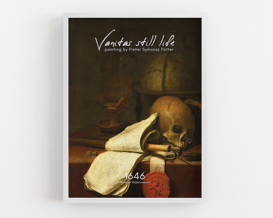 Pieter Symonsz Potter Vanitas Still Life Poster, Red Home Decoration ...