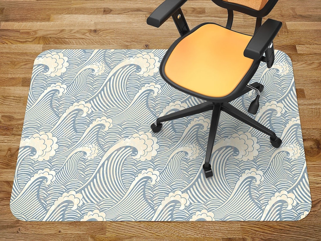 Chair Vinyl Mat, Classic Waves Chair Mat Carpet, Chair Mat, Office ...