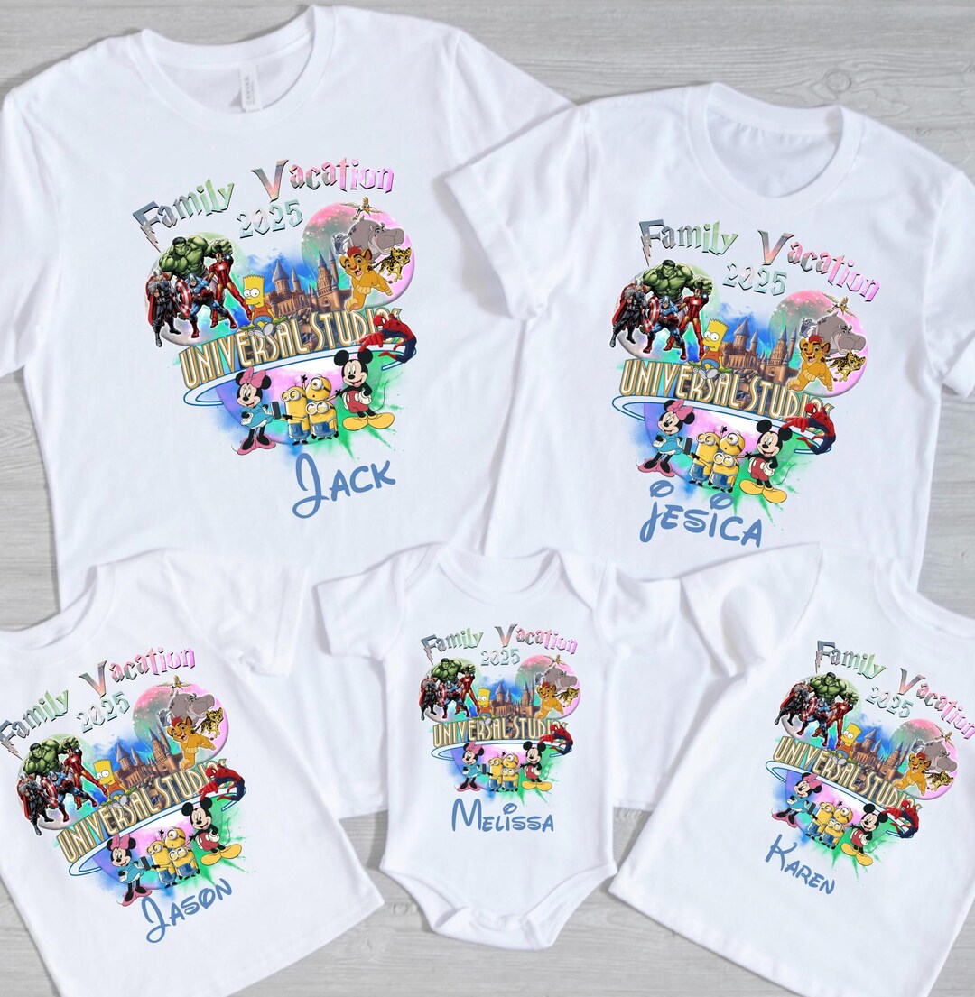 Universal Studio Family Matching T-shirt, Universal Studios 2025 Trip ...