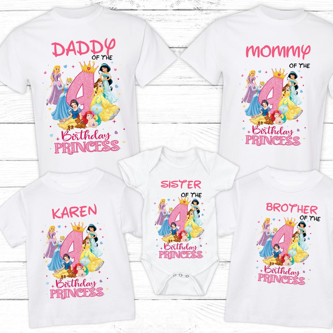 Custom Princess Birthday Shirt , Princess Birthday Shirts, Princess Custom Shirt , Frozen ...