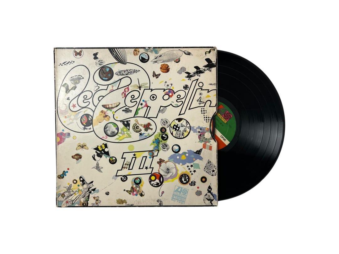 Led Zeppelin III Vinyl Record LP: 1970 US Pressing, Rotating Wheel ...