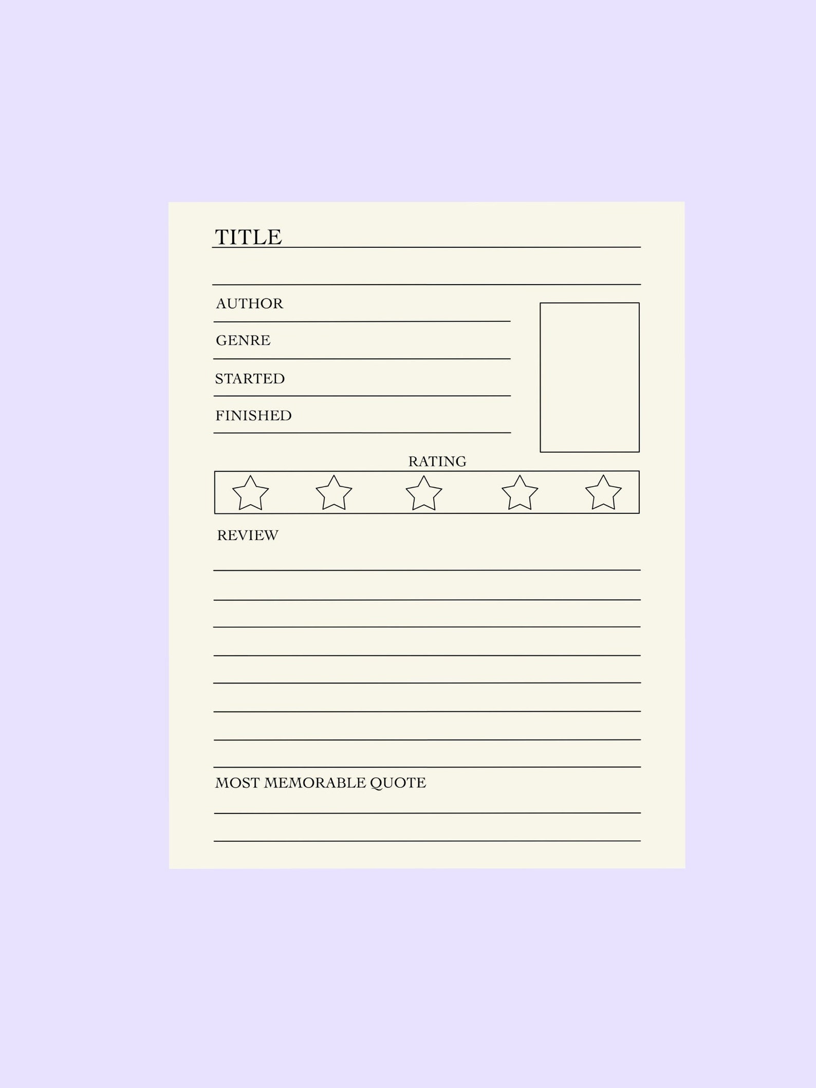 Book Journal Digital Download - Etsy