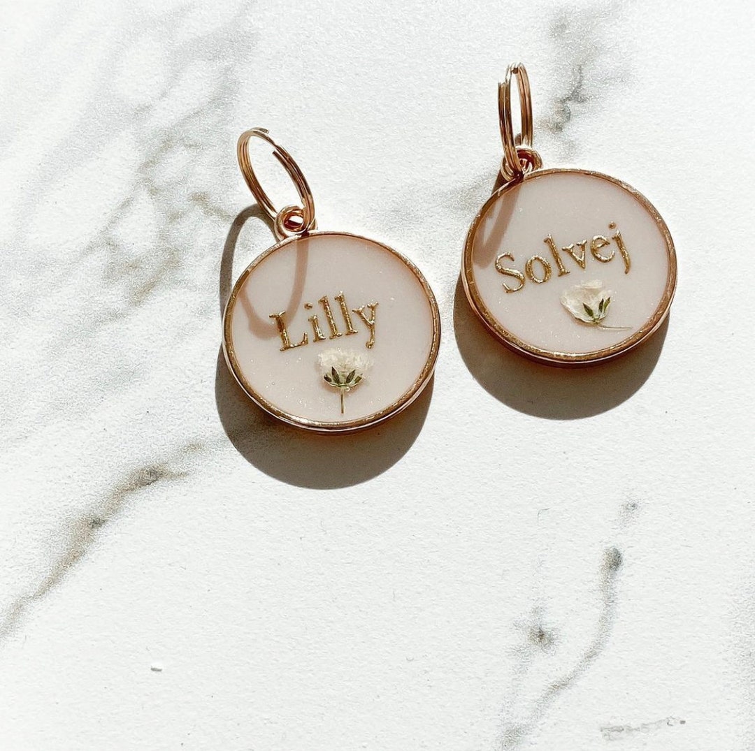 Name Tags With Preserved Flowers - Etsy
