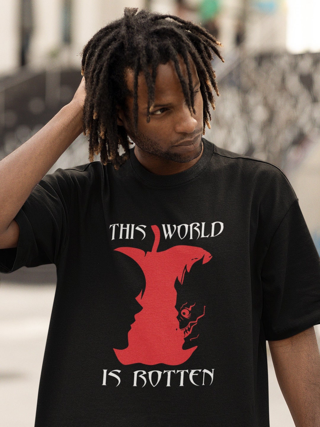 Anime Death Note Ryuk Apple This World is Rotten Unisex T-Shirt Unisex ...
