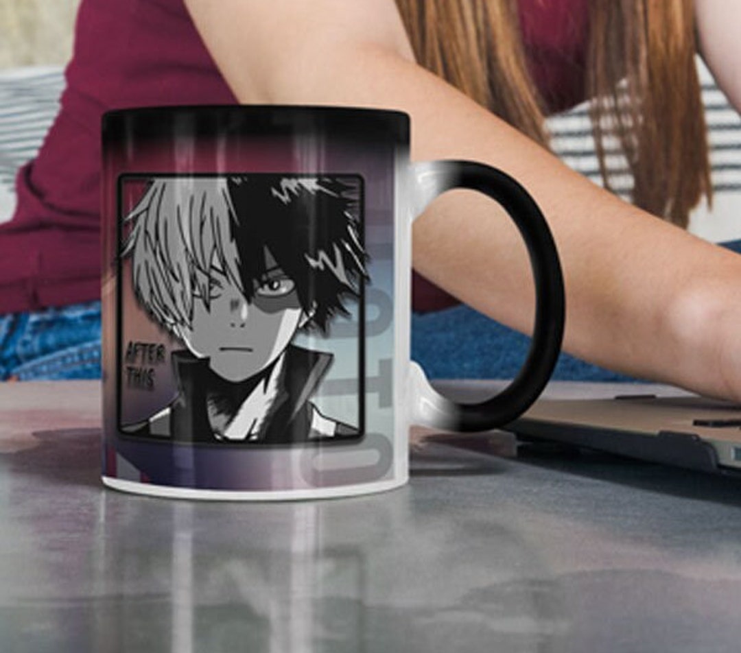 Anime MHA Shoto Todoroki Color Changing Mug Magic Mug Magic Coffee Mug ...