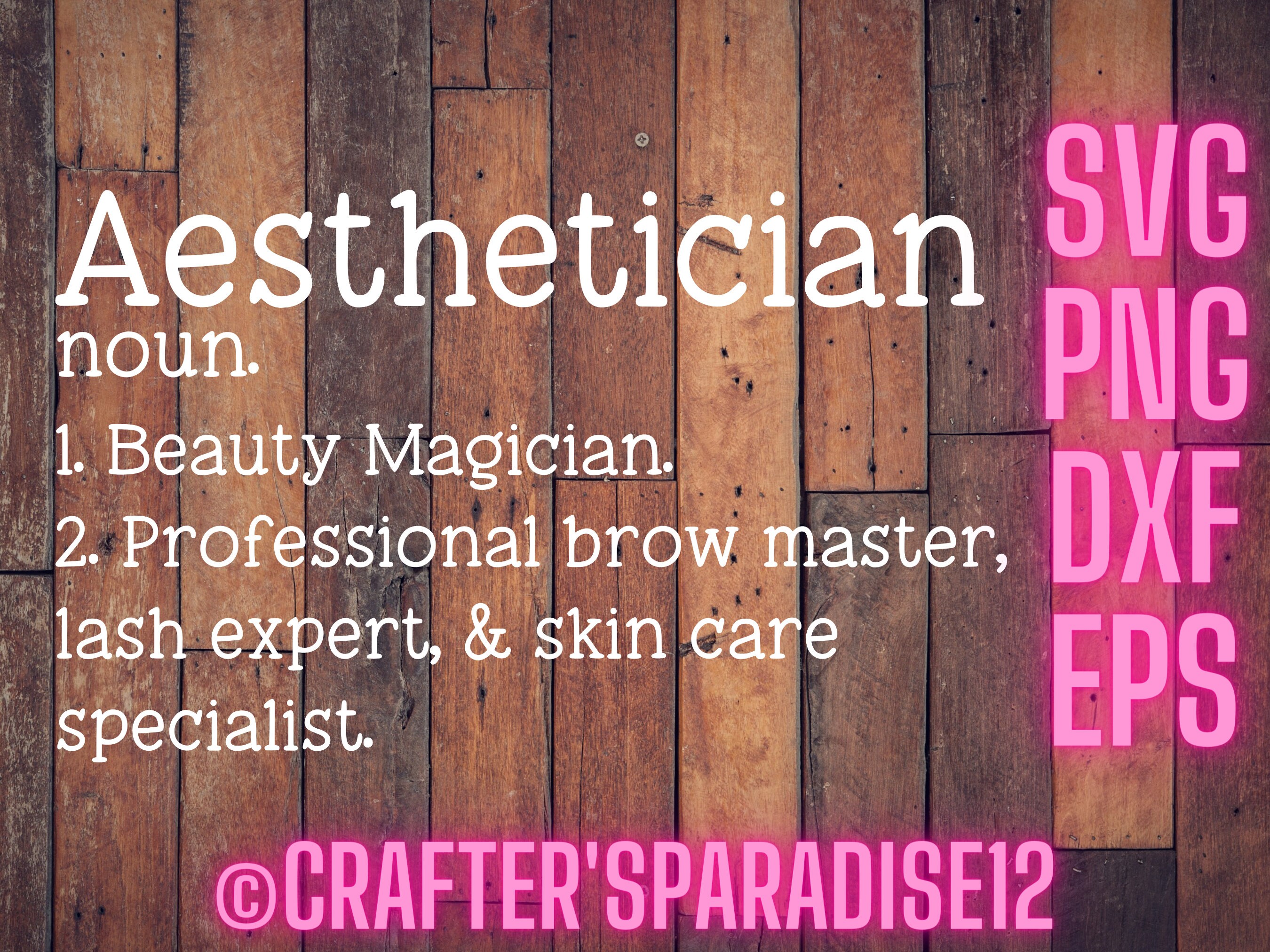 Aesthetician Svg Definition Cut File Salon Sign Svg | Etsy