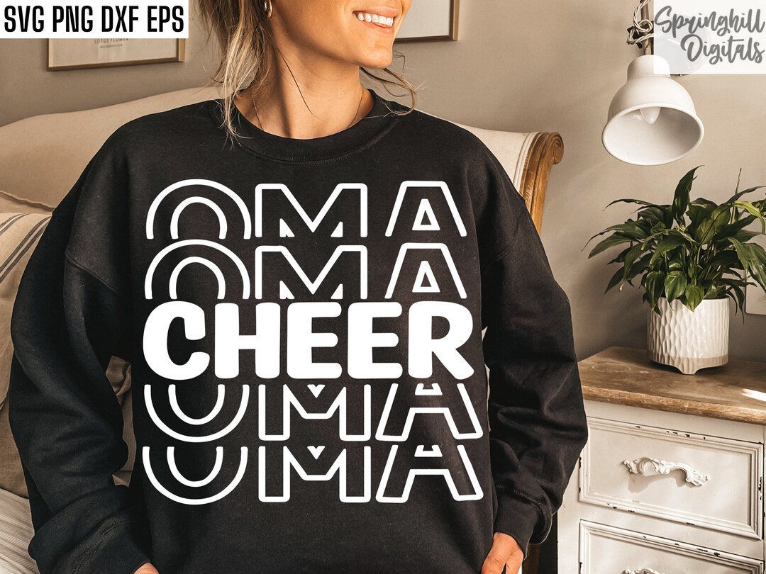 Cheer Oma Svg, Cheerleading Grandma, Cheer Team Cut Files, Cheer Gma ...