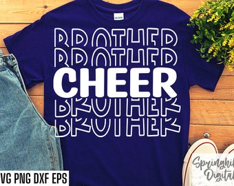 Cheer Brother Svg Cheerleading T-shirt Cheer Team Cut - Etsy