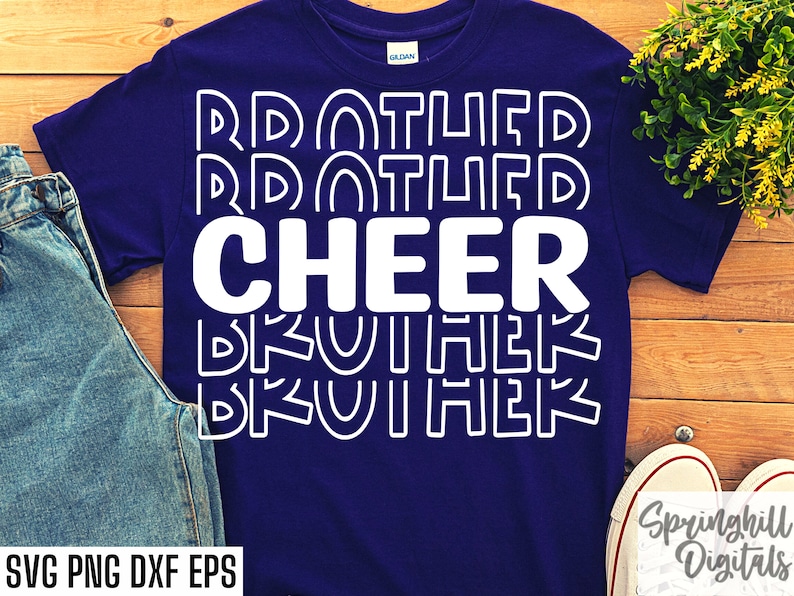 Cheer Brother Svg Cheerleading T-shirt Cheer Team Cut - Etsy