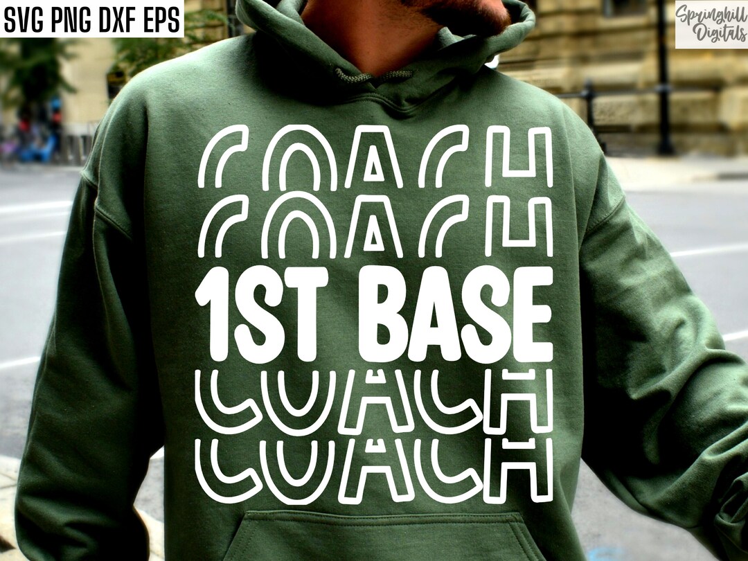 1st Base Coach | Baseball Coach Svg | First Base Pngs | High School ...