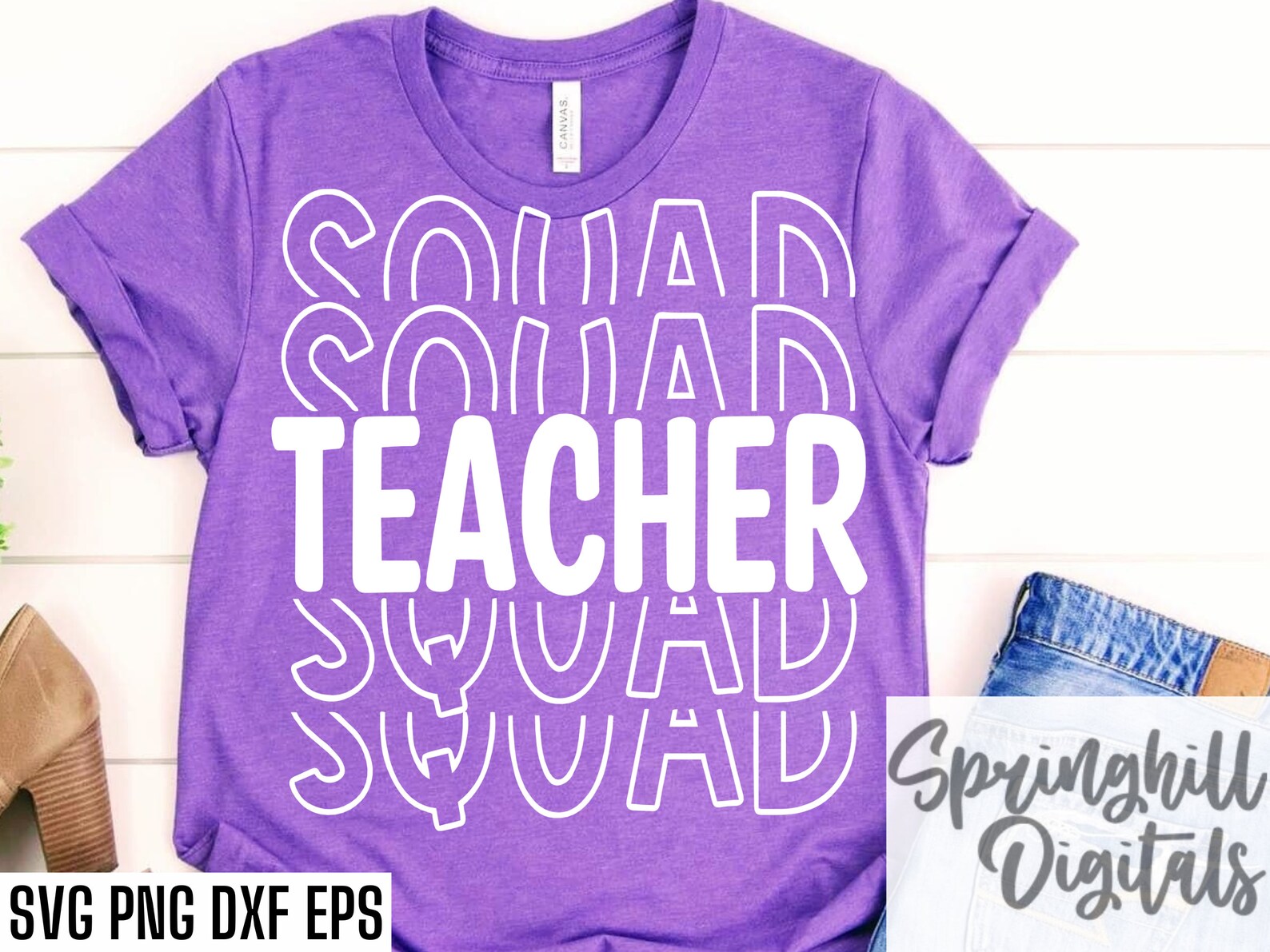 Teacher Squad Svgs Back to School Shirt Teaching Cut Files - Etsy