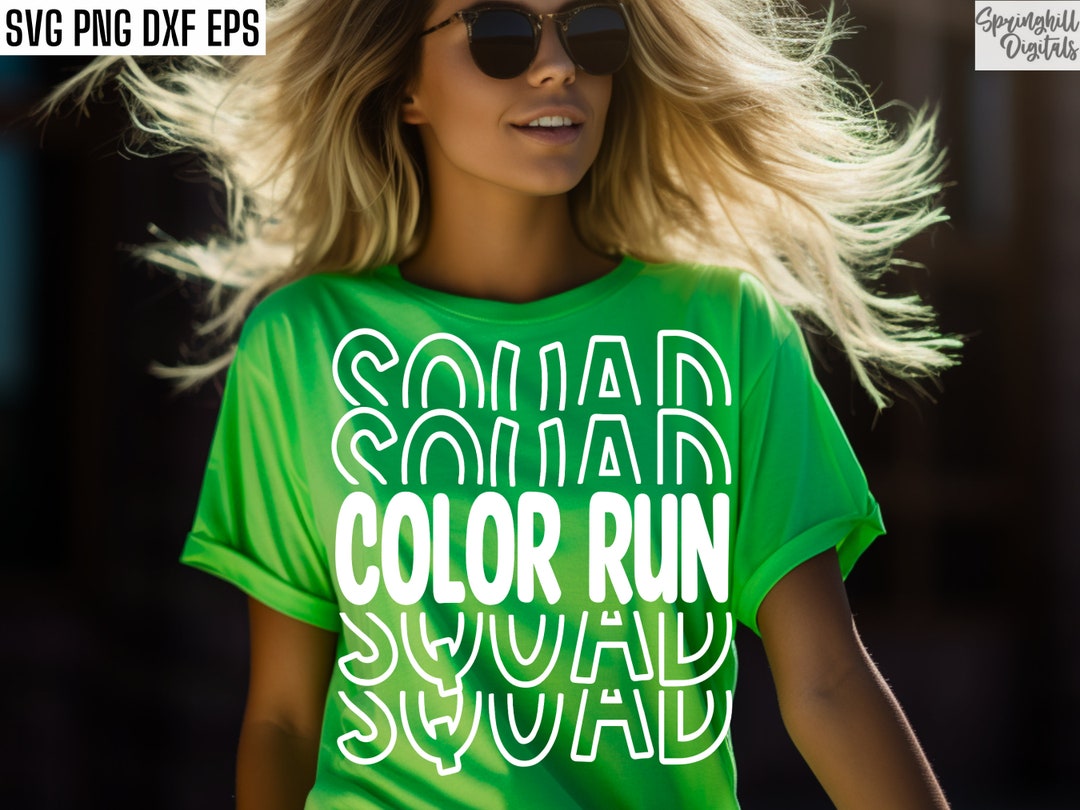 Color Run Squad Svg, Fun Run T-shirt Designs, School Fundraiser Svg ...