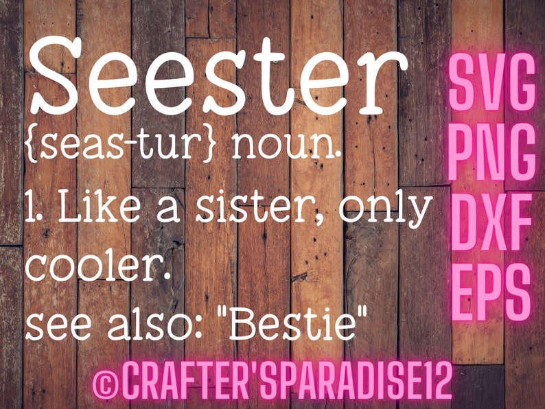 Seester Svg | Sister Definition | Sister Cut File | Bis Sister Svg ...