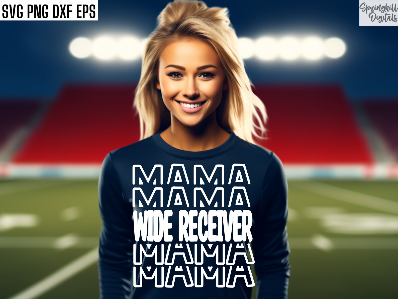 Wide Receiver Mama Svg | Football T-shirt Svgs | School Sports Cut ...