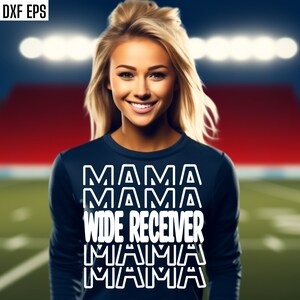 Wide Receiver Mama Svg | Football T-shirt Svgs | School Sports Cut ...