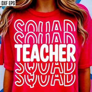 Teacher Squad Svg, Back to School Pngs, Teaching Cut Files, 1st Day of ...