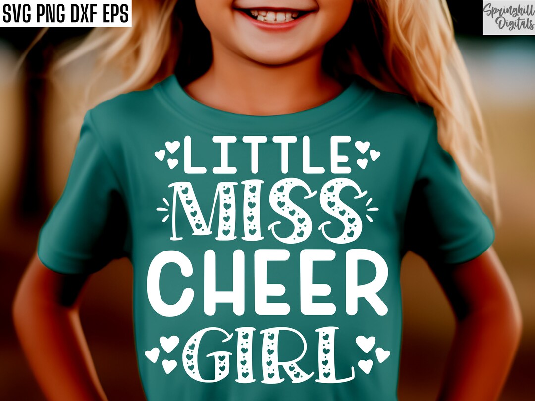 Little Miss Cheer Girl, Cheer Svgs, Cheerleading Pngs, Girls Cheer Svgs ...
