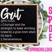 Grit Quote | Definition Svg | Funny Saying Svg | Definition Cut File ...