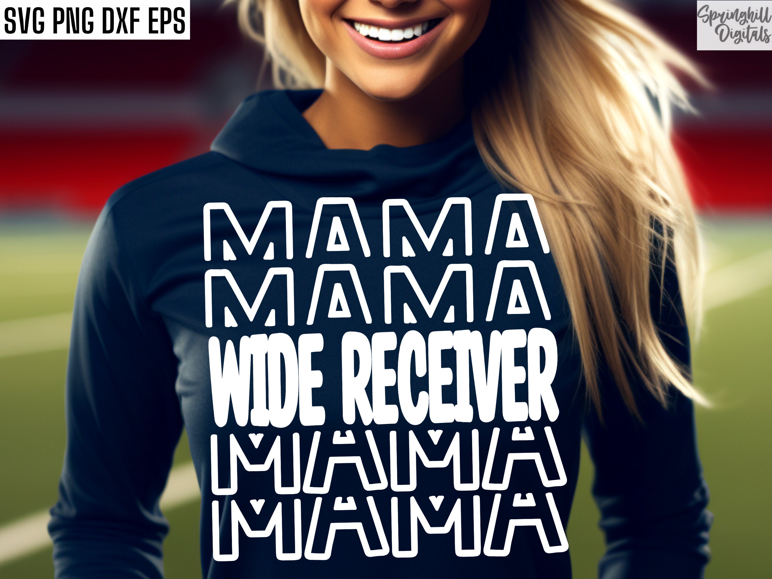 Wide Receiver Mama Svg | Football T-shirt Svgs | School Sports Cut ...