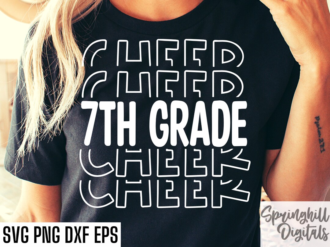 7th Grade Cheer Svgs | Cheerleading T-shirt | Cheer Team Cut Files ...