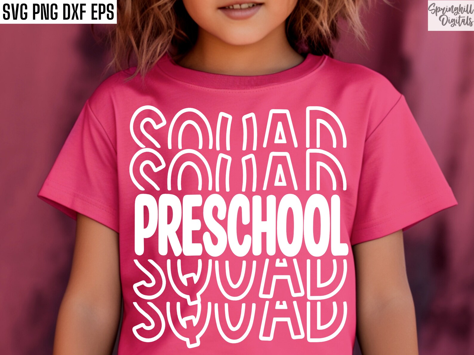 Preschool Squad Svgs Back to School Shirt First Day of School Pre-k Cut ...